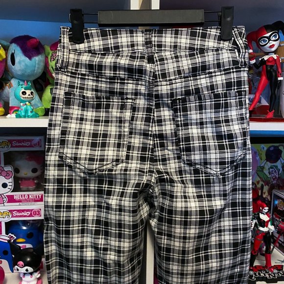 Hot Topic | Jeans | Hot Topic Ht Denim White Black Plaid Skinny High ...